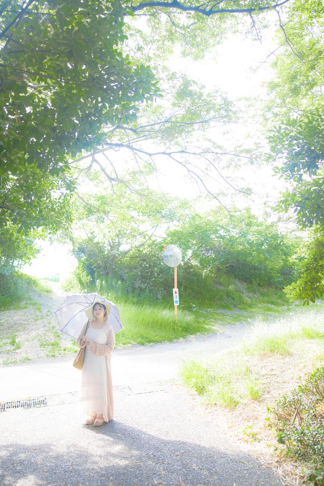 緑に囲まれた夏の日差しと日傘をさす女性の無料の写真素材 Id 87858|フリー素材 ぱくたそ